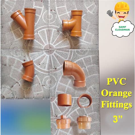 Neltex PVC Orange Fittings Elbow Coupling Wye Tee Clean Out Size Pipe Fittings Shopee