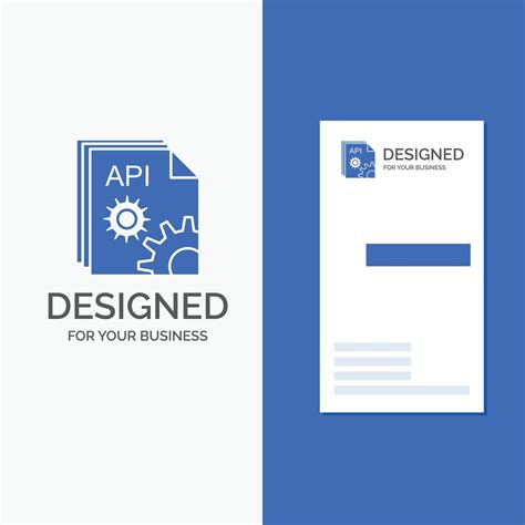 Business Logo For Api App Coding Developer Software Vertical Blue Business Visiting Card