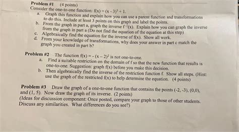 Solved Problem 1 4 Points Consider The One To One