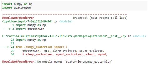 No Module Named Quaternion Numpy Quaternion Issue Moble Quaternion Github