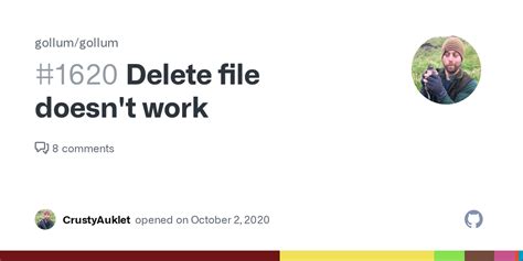 Delete File Doesnt Work · Issue 1620 · Gollumgollum · Github