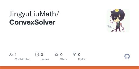 Github Jingyuliumathconvexsolver