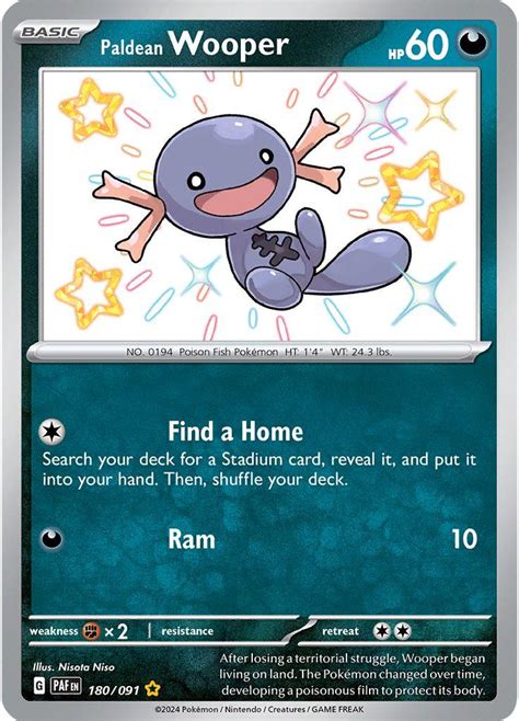 Paldean Wooper Holo 180 Prices Pokemon Paldean Fates Pokemon Cards