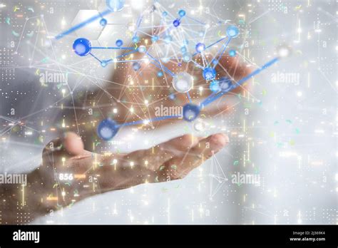 A 3d Render Of Abstract Lines With Dots Big Data Visualization Network Connection Structure