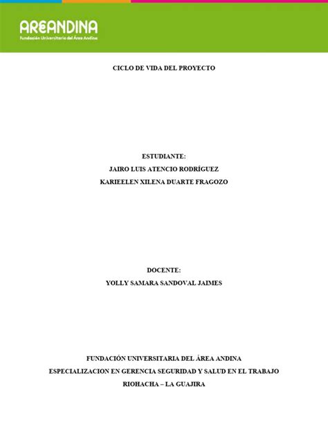 Ciclo De Vida Del Proyecto Pdf Reciclaje Motores Generales