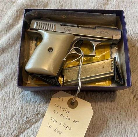 Lorcin Model L22 22 Auto Lr Pistol Two Clips In Box Metzger Property Services Llc