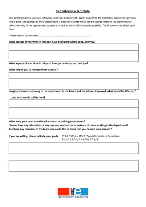 40 Best Exit Interview Templates And Forms ᐅ Templatelab
