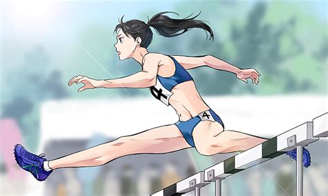 Safebooru 1girl Bare Legs Black Hair Blue Buruma Blue Eyes Blue