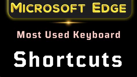 Microsoft Edge Most Used Keyboard Shortcuts List DOZRO