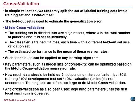 Ppt Lecture 20 Estimating Comparing And Combining Classifiers