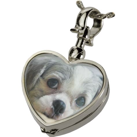Wholesale Silver Pet Cremation Jewelry Victorian Glass Heart Locket