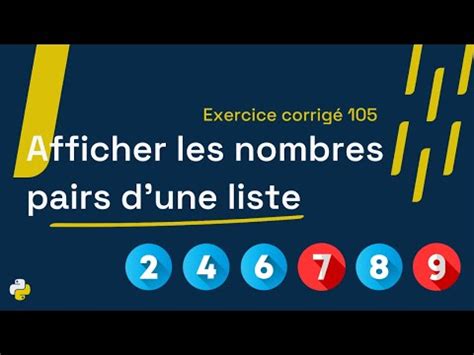 Exercice corrigé 105 Programme qui détermine et affiche les nombres