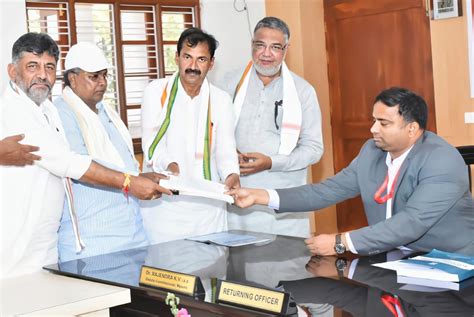 Lakshmana Files Nomination Papers For Lok Sabha Polls In Presence Of Cm