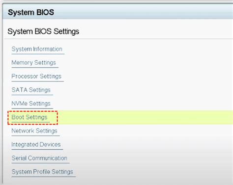Boot Settings