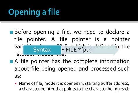Presentation Of File Handling In C Language Pptx
