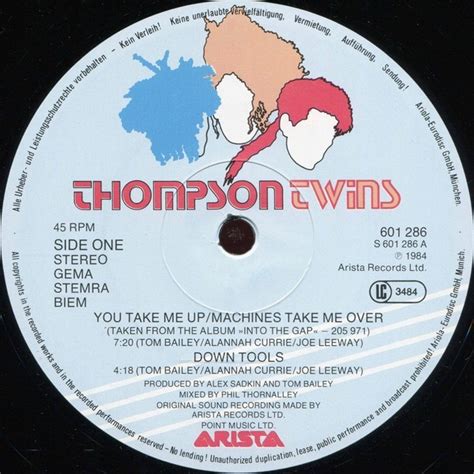 Thompson Twins You Take Me Up Vinyl Pussycat Records