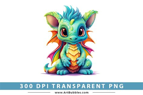 Rainbow Baby Dragon Sublimation Artbubbles
