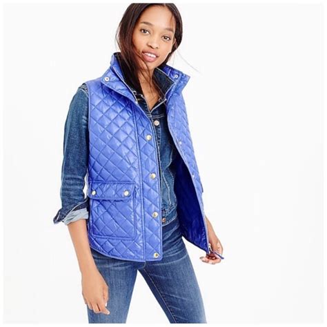 J Crew Shiny Quilted Excursion Vest S On Mercari Fashion Quilted