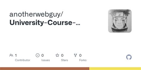Github Anotherwebguy University Course Registration