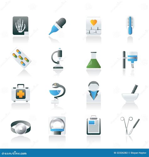 De Pictogrammen Van De Gezondheidszorg En Van De Geneeskunde Vector