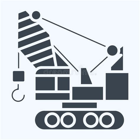 Icon Construction Crane Related To Construction Vehicles Symbol Glyph