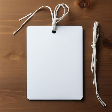 Premium AI Image Blank White Square Label Mockup