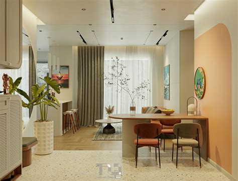 3d Living Room Kitchen Interior Model Download By Dang Nam Quang