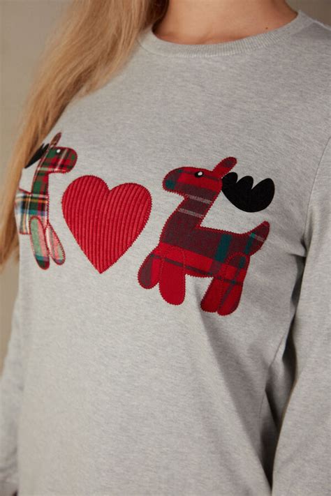 Cotton Interlock Reindeer Pyjamas Intimissimi
