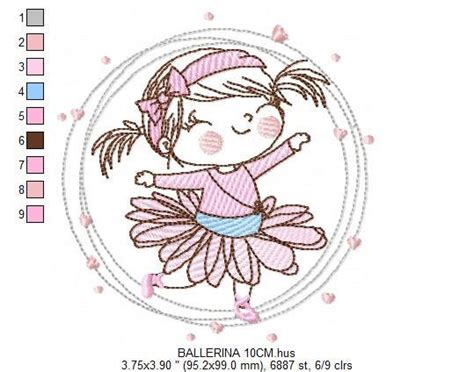 Ballerina Embroidery Designs Ballet Embroidery Design Machine Embroi