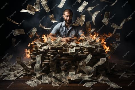 Premium Photo Exploding Money Achieve Financial Freedom