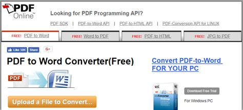 Top 10 Online PDF To Word Converters In 2018 PDFConverters Official