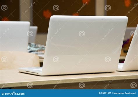 Modern Classroom With Laptops Stock Image Image Of Computer