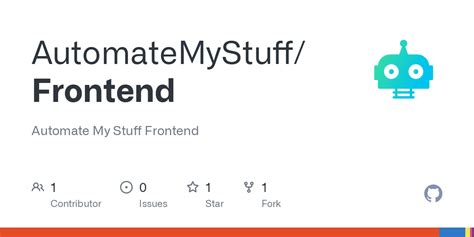 Github Automatemystufffrontend Automate My Stuff Frontend