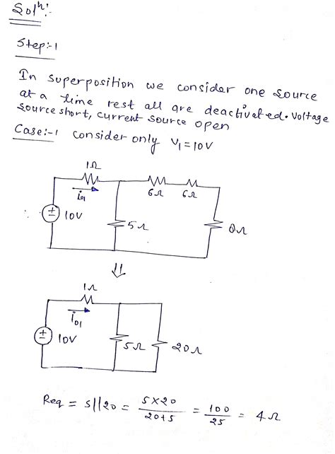 Solved 1 Using Superposition Find I 11 1a 10 Ww 60 60 Lo 50 12