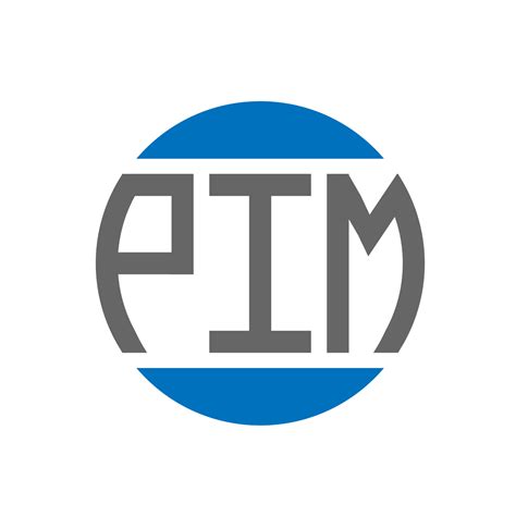 Pim Letter Logo Design On White Background Pim Creative Initials