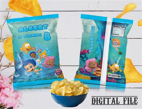 Bubble Guppies Chip Bag Label Bubble Guppies Snack Label Etsy Canada