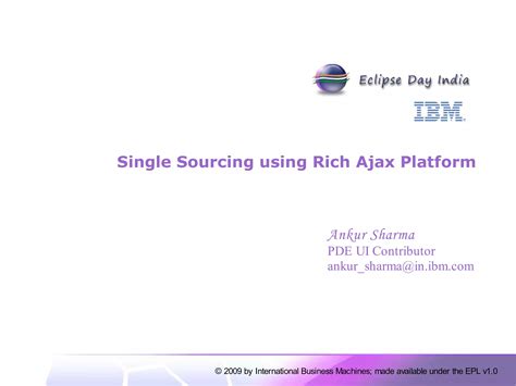 Single Sourcing Using Rich Ajax Platform PPT