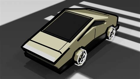 Low Poly Cartoon Car Drawing Shader Model Turbosquid 2107450