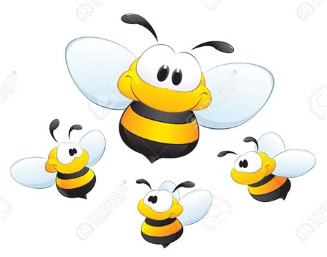 Abejas De Dibujos Animados Lindo Para El Elemento De Diseño