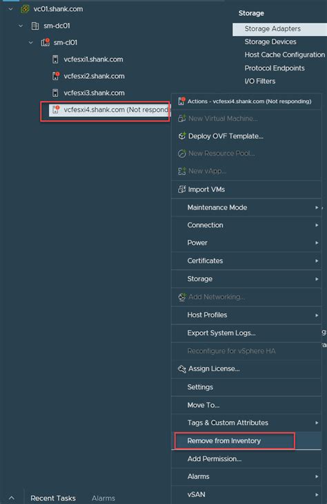 Rebuild A Failed VCF Managed Host LAB PROD