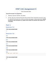 General Instructions For Assignments STAT 118 OpenIntro Course Hero