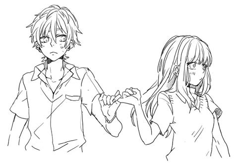Anime Couples Coloring Pages