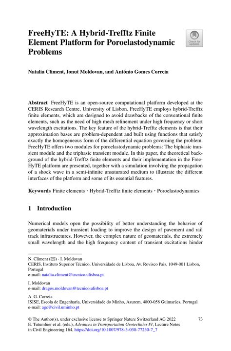 PDF FreeHyTE A Hybrid Trefftz Finite Element Platform For