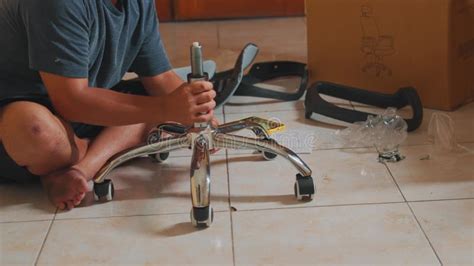 Assembling A Chair Diy Home Project Stock Footage Video Of Assembly Furniture 390841892