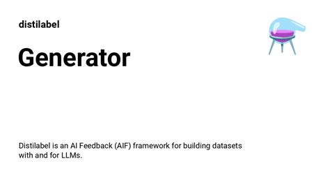 Generator Distilabel