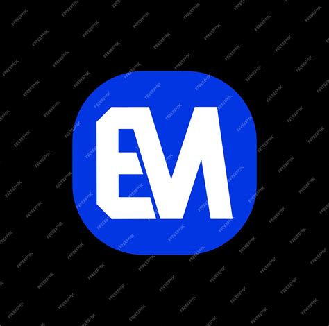 Premium Vector Em Company Name Initial Letters Icon Em Monogram