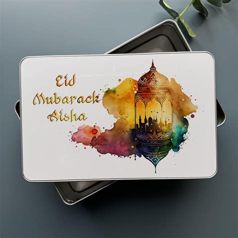 Eid Mubarak Sweet Tin Snack Tin Fill With Your Favourite Treats To Celebrate Eid Eid Treat