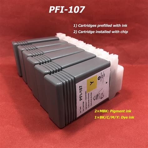 Pfi 107 Pfi107 Compatible Ink Cartridge With Chip For Canon Ipf670