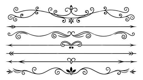 Premium Vector Decorative Swirl Text Separators Vintage Dividervictorian Flourishes Line