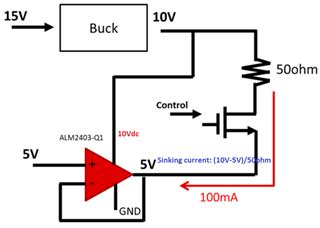 ALM2403 Q1 Sink Current Application Amplifiers Forum Amplifiers TI E2E Support Forums